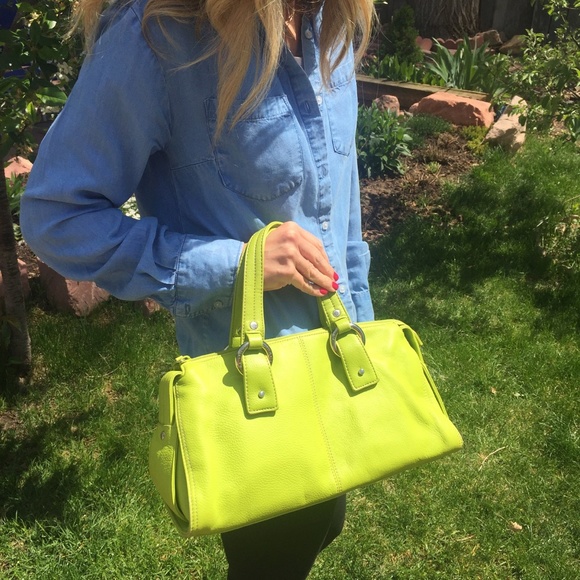 Kenneth Cole | Bags | Kenneth Cole Green Leather Bag | Poshmark